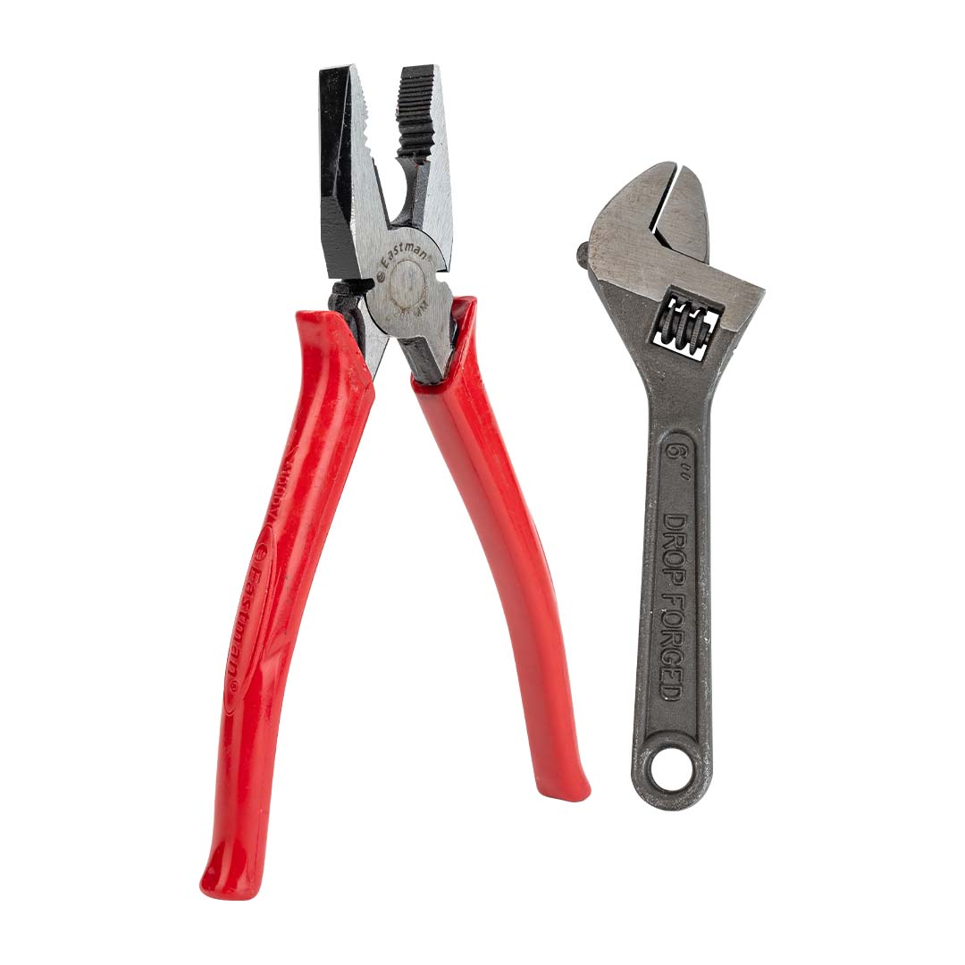 Eastman Tool Kit Set | Combo Pack of 2 | Adjustable Wrenches 1Pcs 6/15
